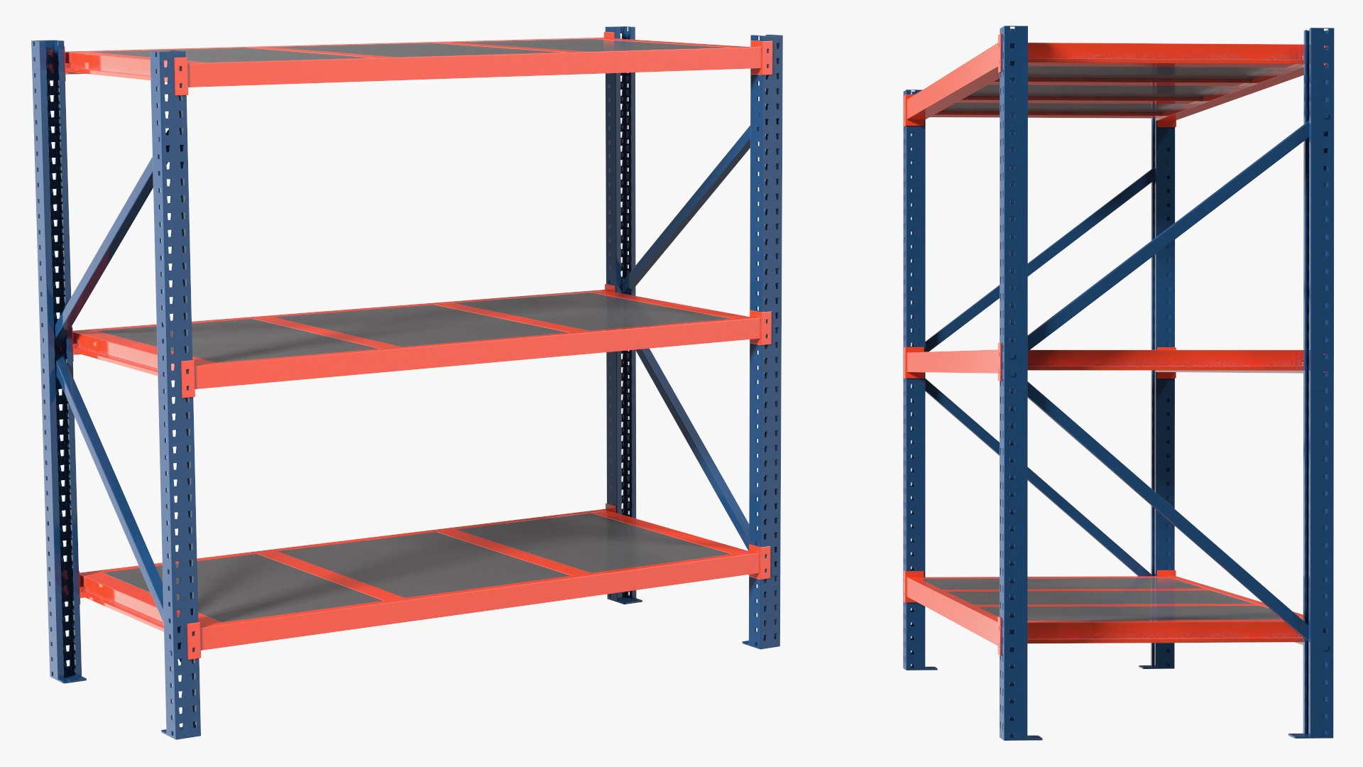 3D Mild Steel Industrial Storage Rack model - TurboSquid 2144089