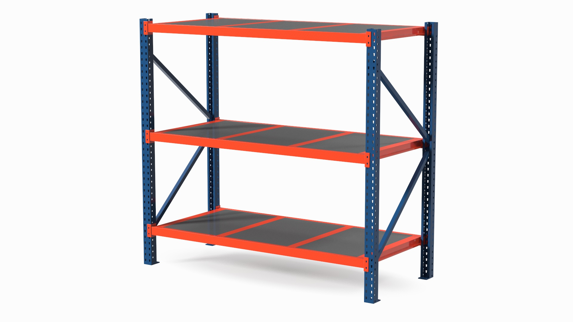 3D Mild Steel Industrial Storage Rack Model - TurboSquid 2144089
