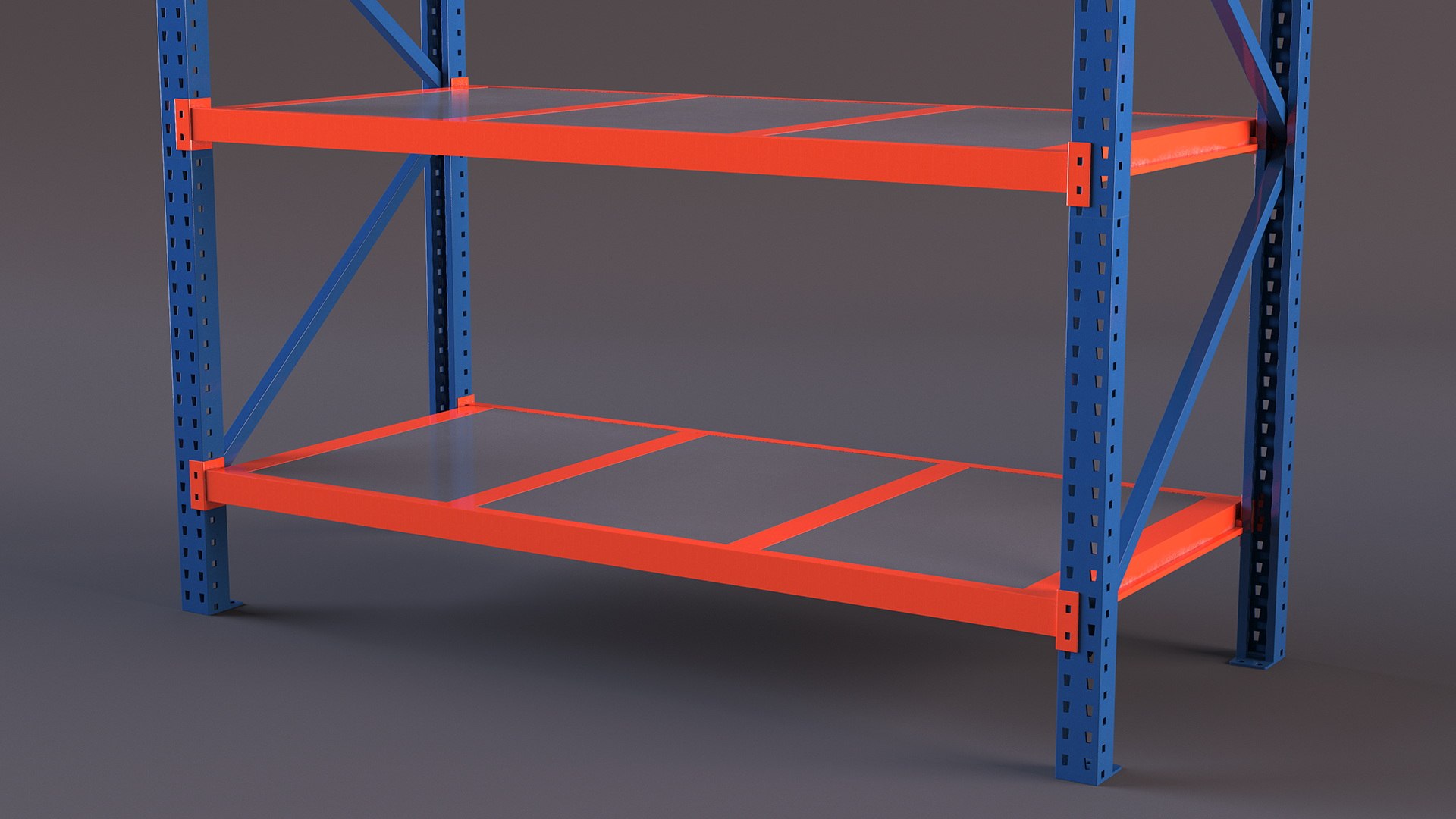 3D Mild Steel Industrial Storage Rack model - TurboSquid 2144089