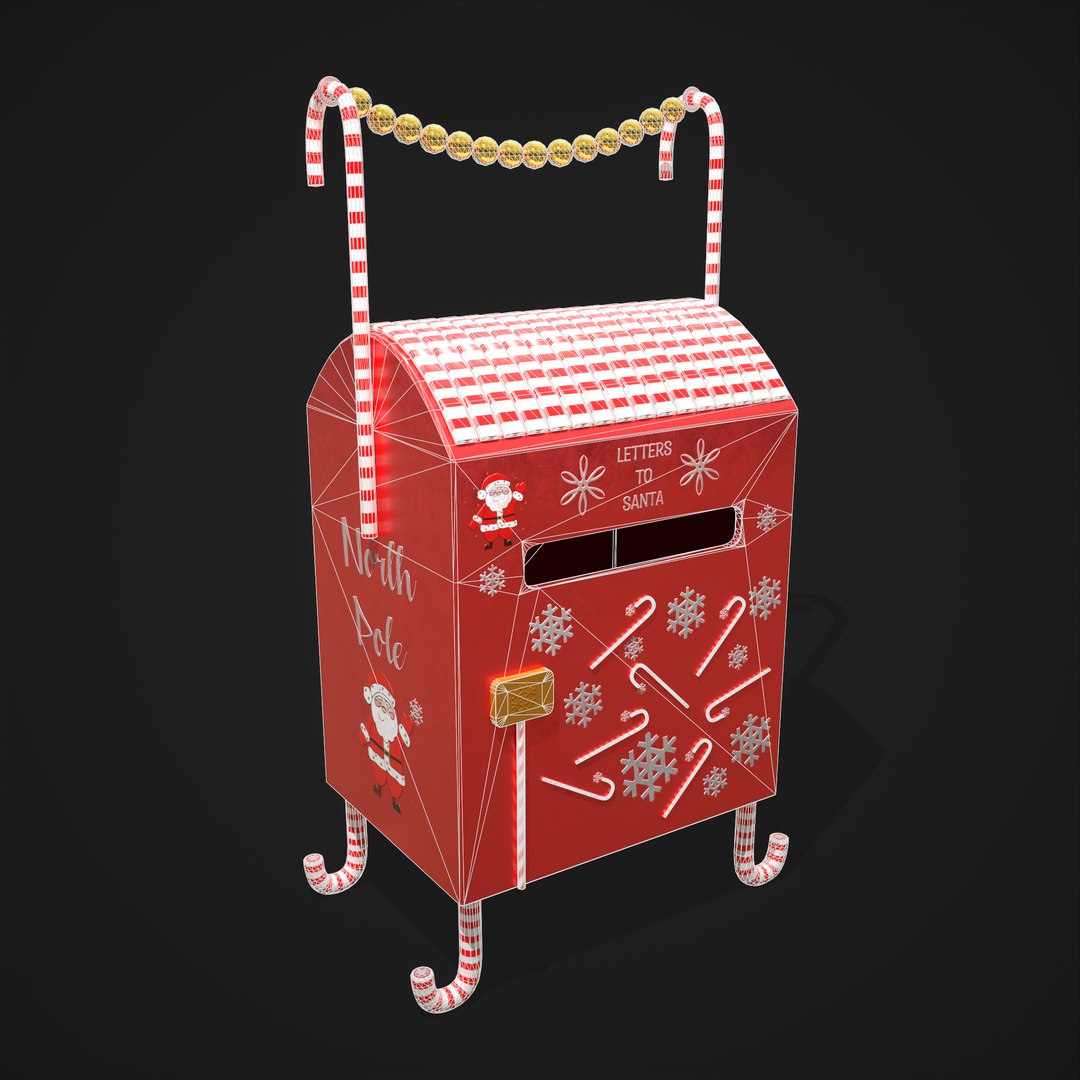Festive Holiday Drop Box 3D Model - TurboSquid 1817667
