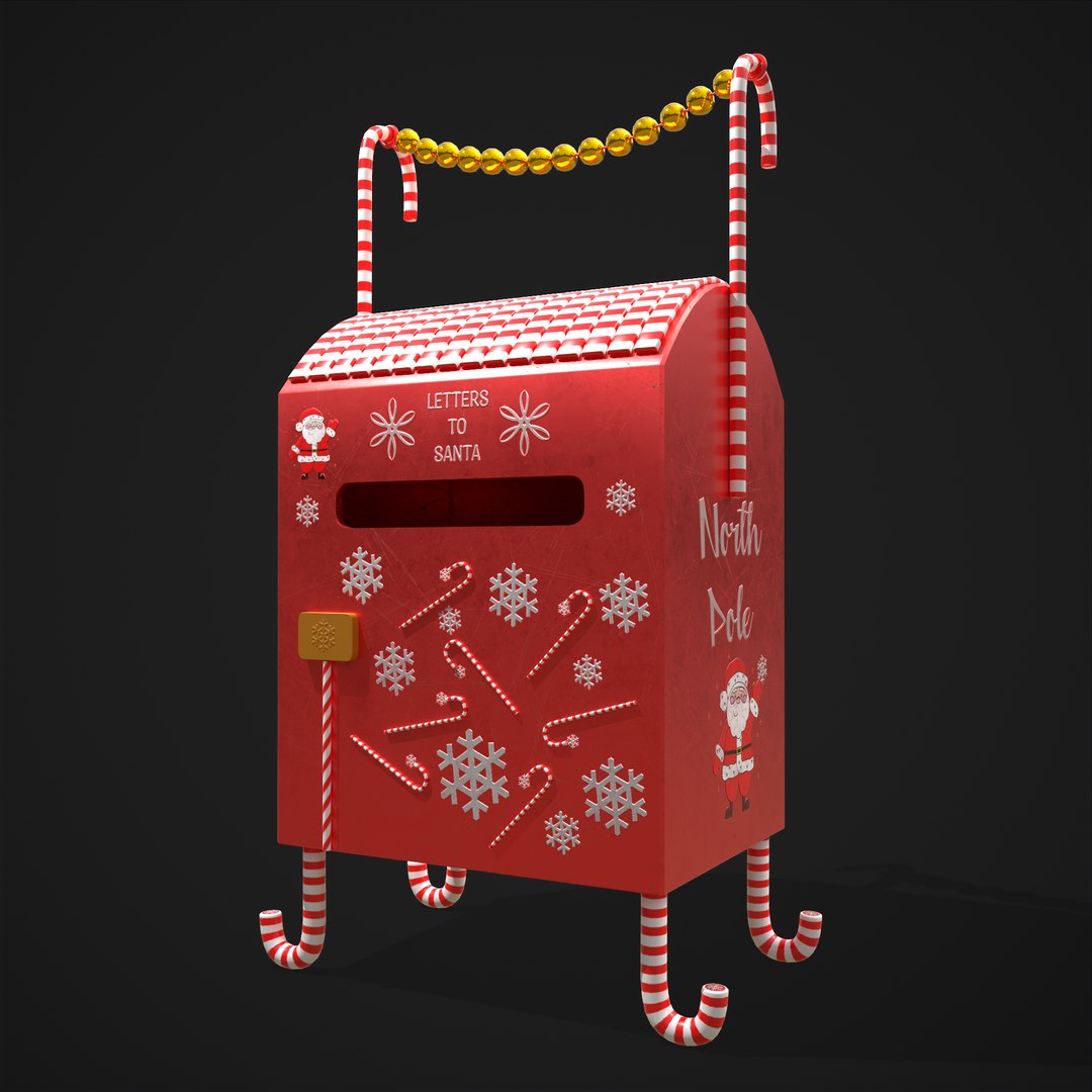 Festive Holiday Drop Box 3D Model - TurboSquid 1817667