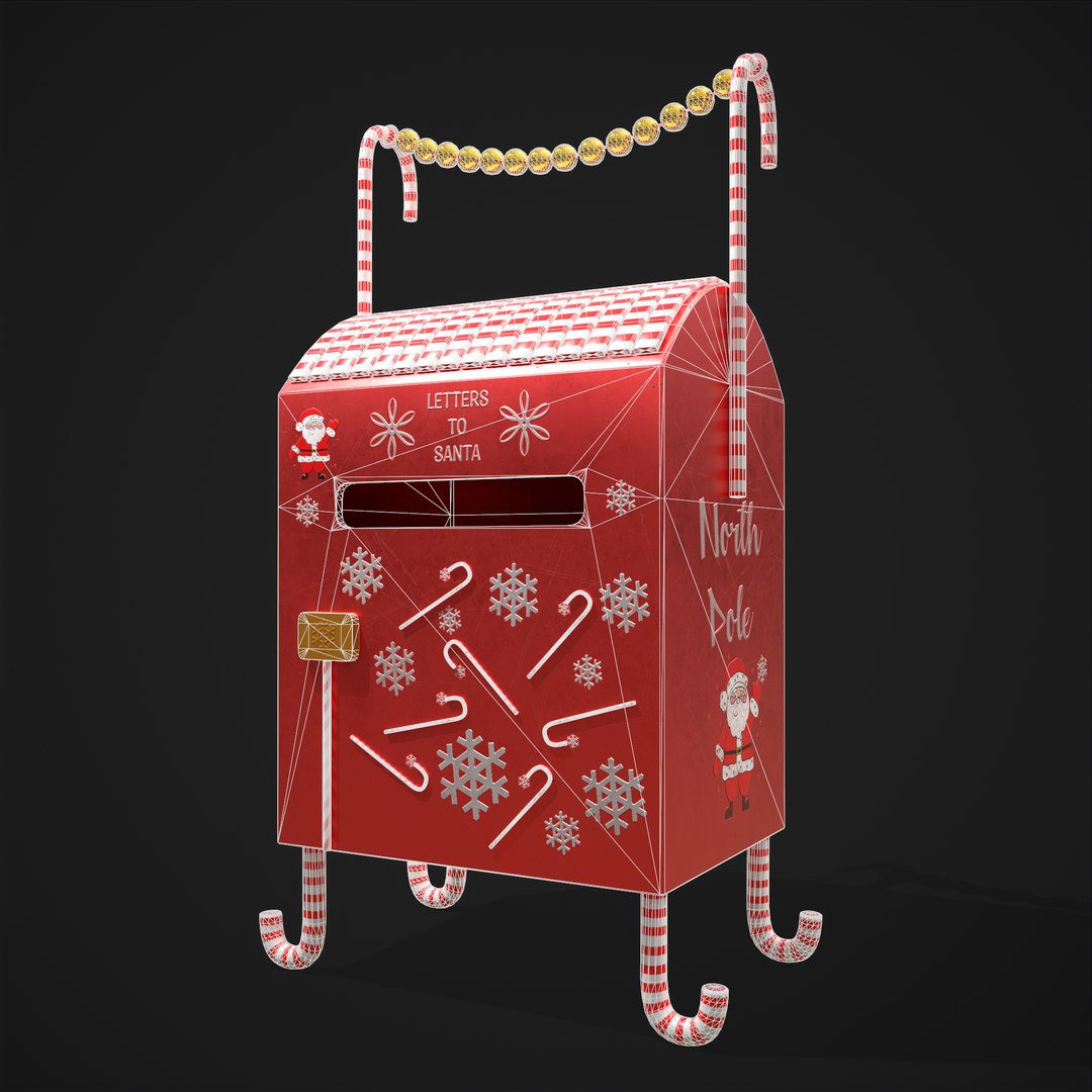 Festive Holiday Drop Box 3D Model - TurboSquid 1817667