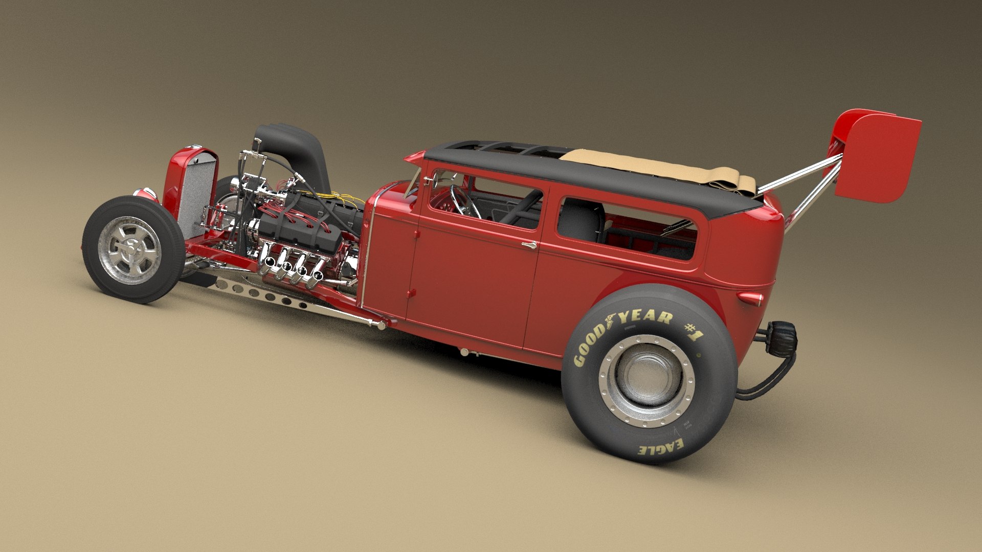 Ford Model A Hot Rod 3D - TurboSquid 1988011