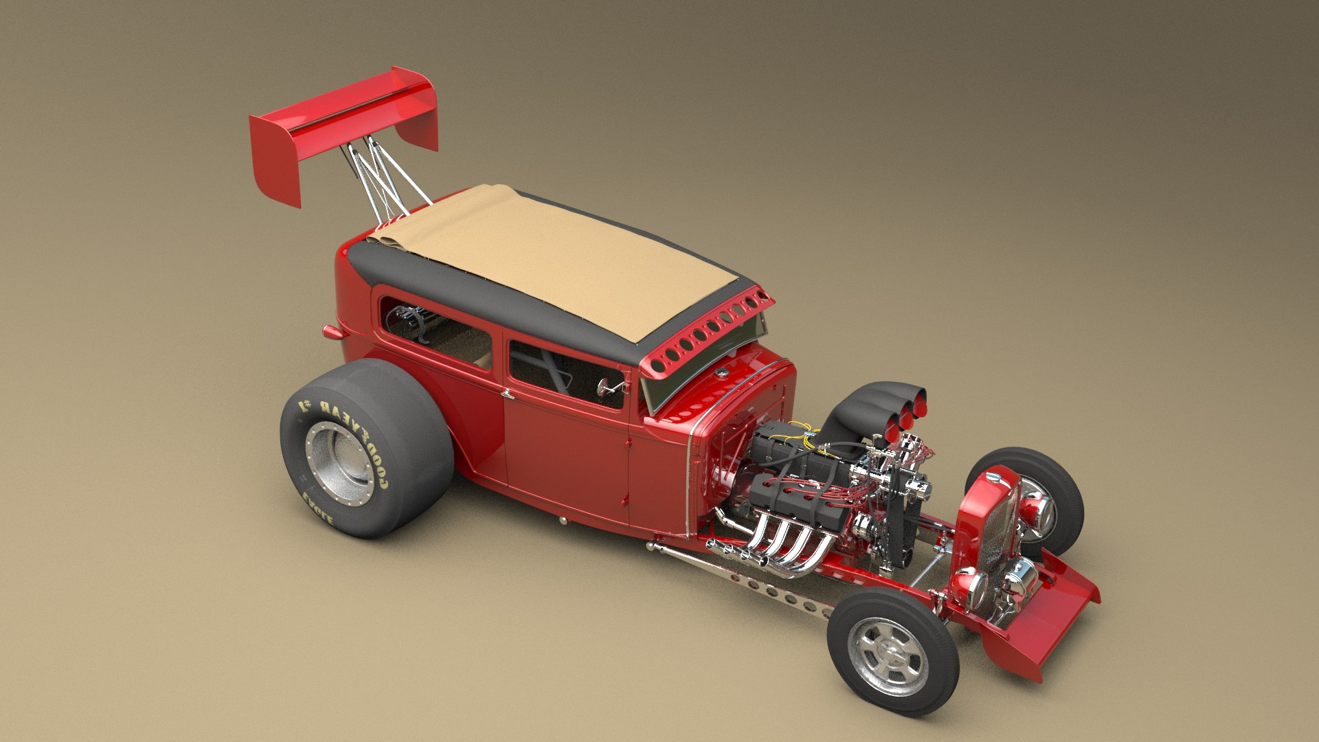 Ford Model A Hot Rod 3D - TurboSquid 1988011