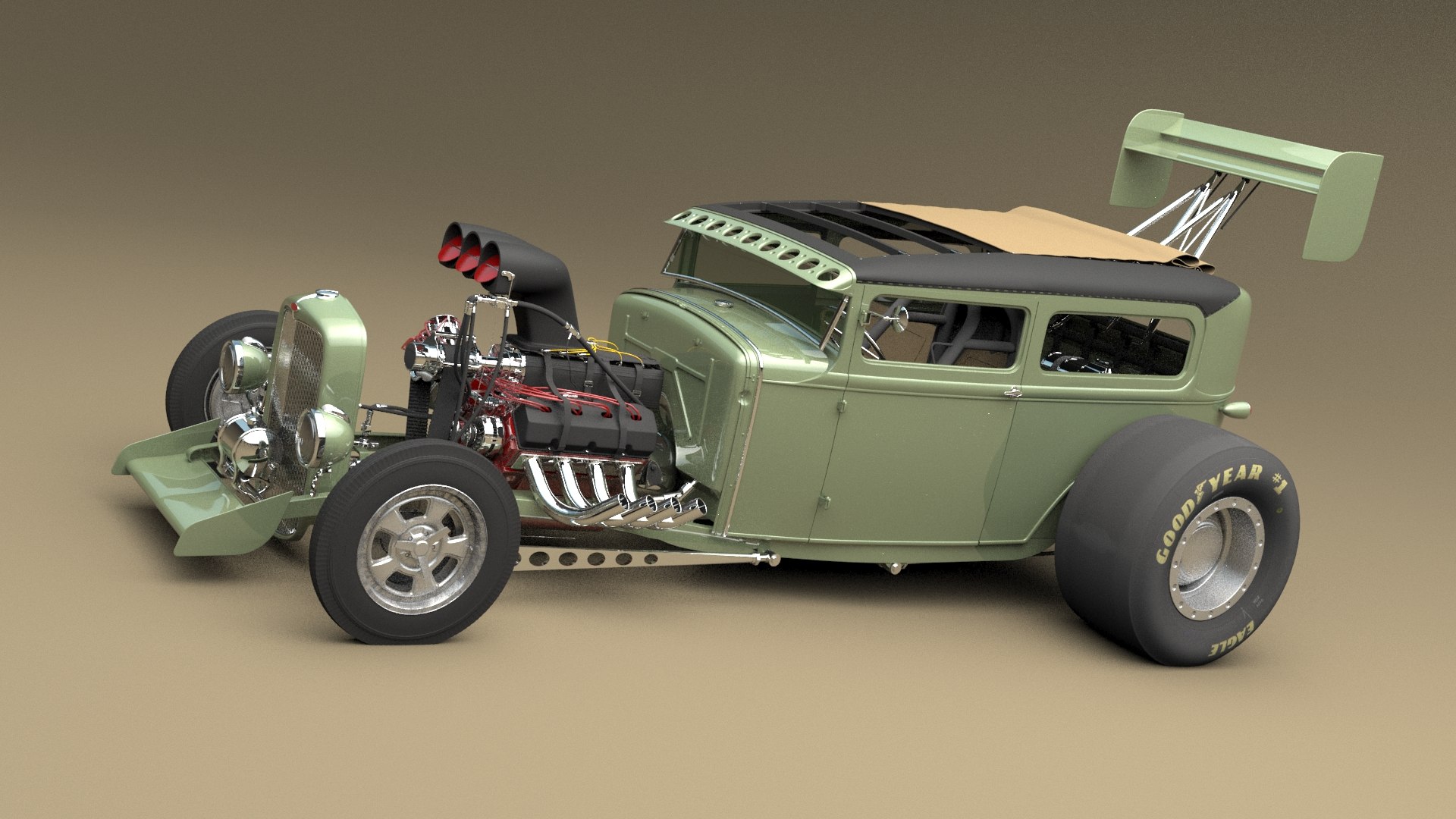 Ford Model A Hot Rod 3D - TurboSquid 1988011