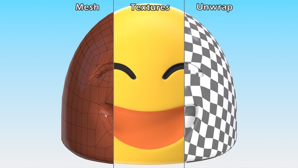 Smiling Face Android Emoji model - TurboSquid 1823738