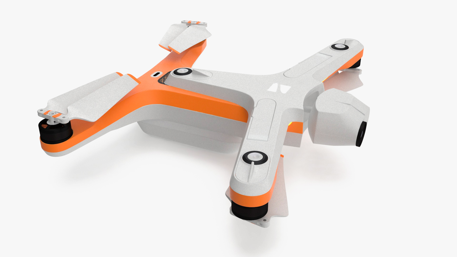 Compact Drone White On State 3D Model - TurboSquid 2170541