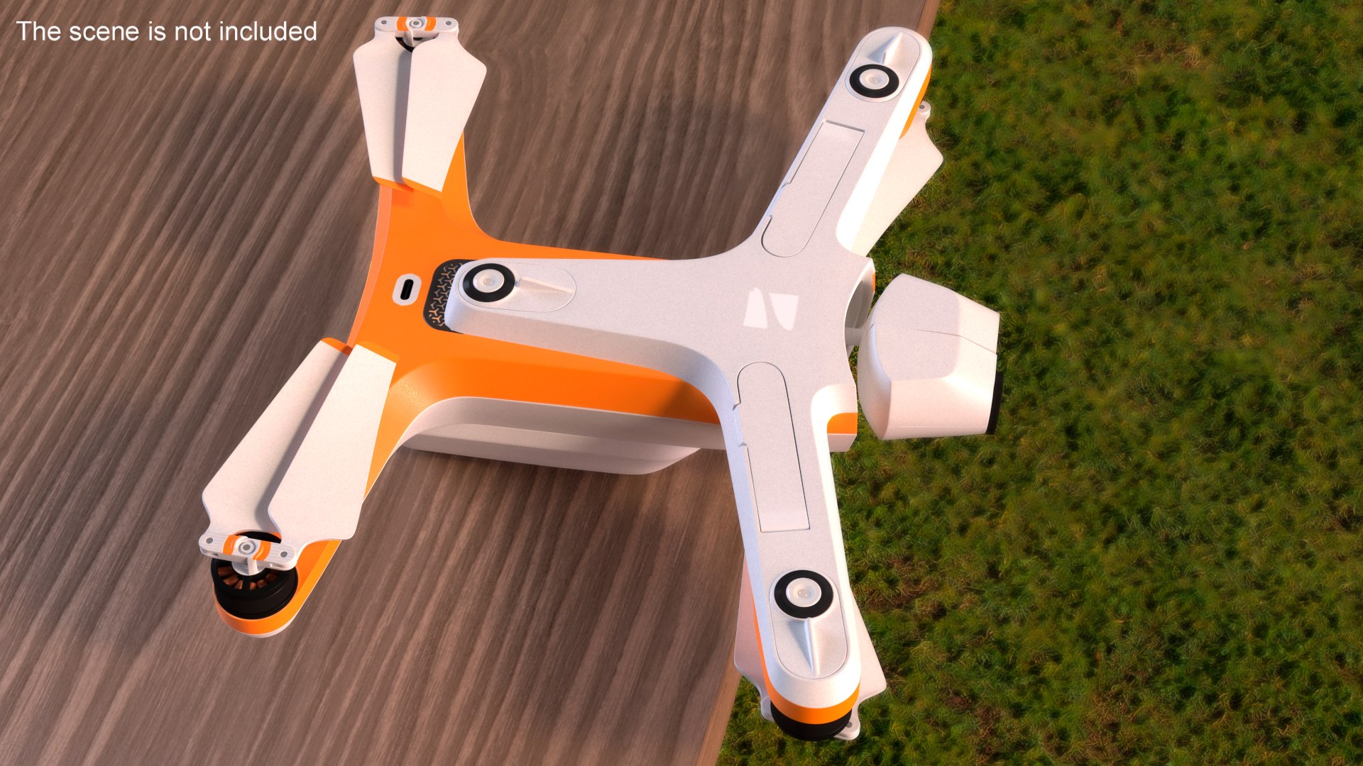 Compact Drone White On State 3D Model - TurboSquid 2170541