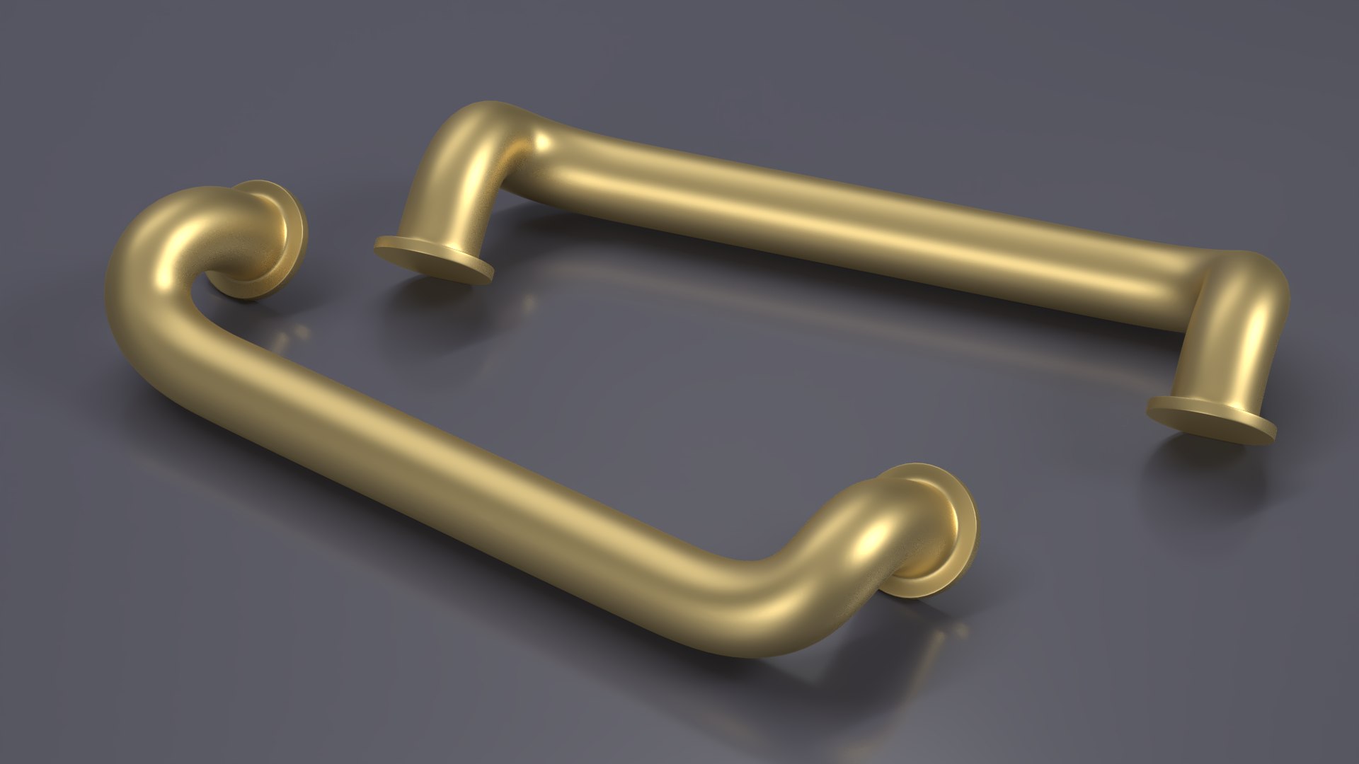 3D Model Door Handles Vintage Gold - TurboSquid 2235977