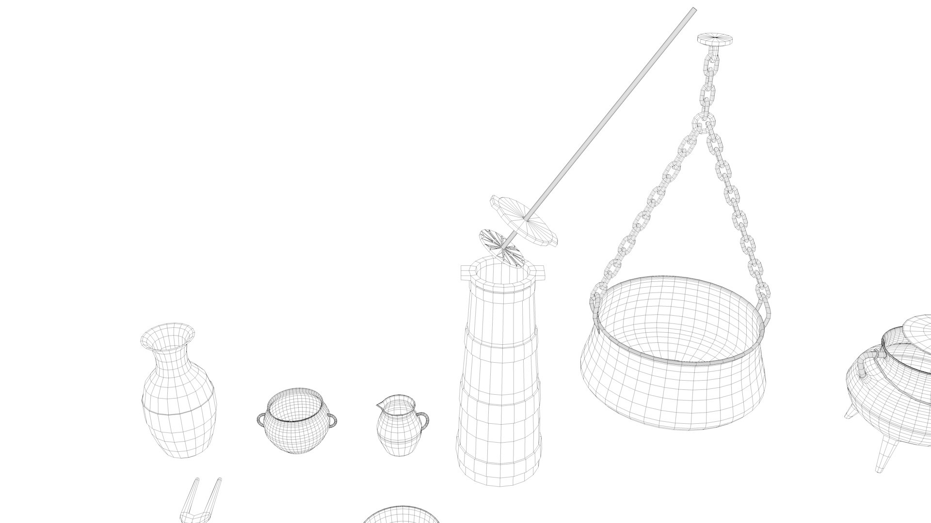 3D Model Medieval Kitchen Props - TurboSquid 2213299