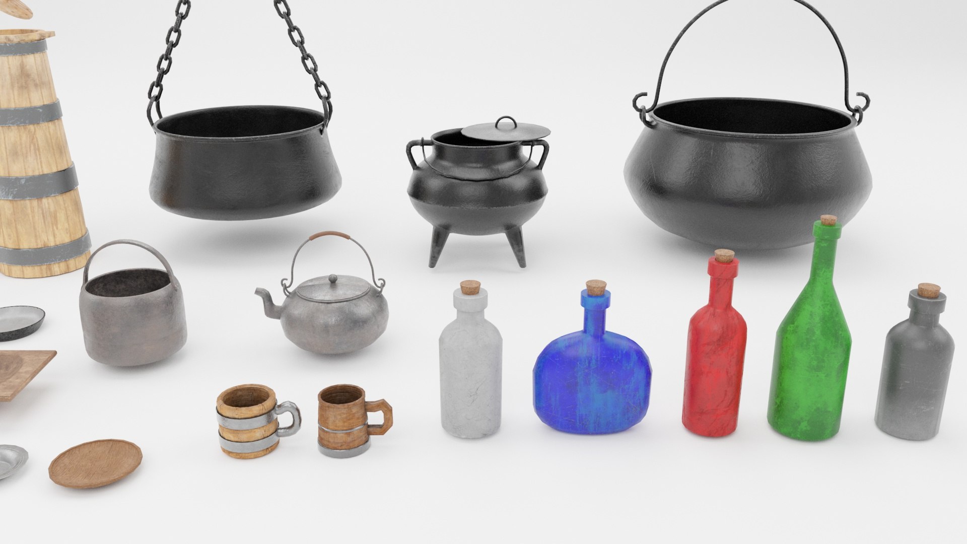 3D Model Medieval Kitchen Props - TurboSquid 2213299