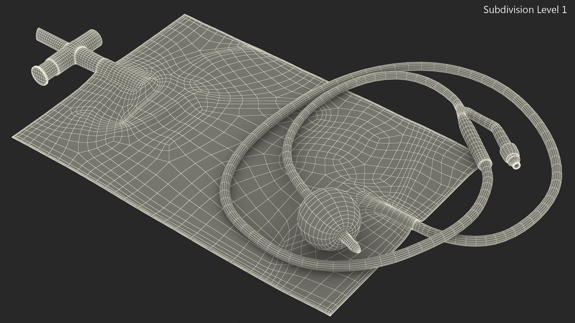 Silicone Coated Idealcare Foley Catheter 3D Model - TurboSquid 2097779