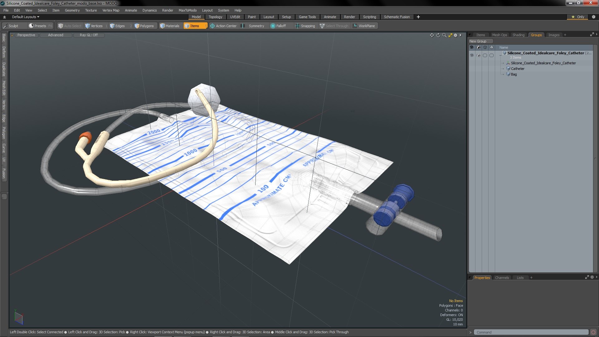 Silicone Coated Idealcare Foley Catheter 3D Model - TurboSquid 2097779
