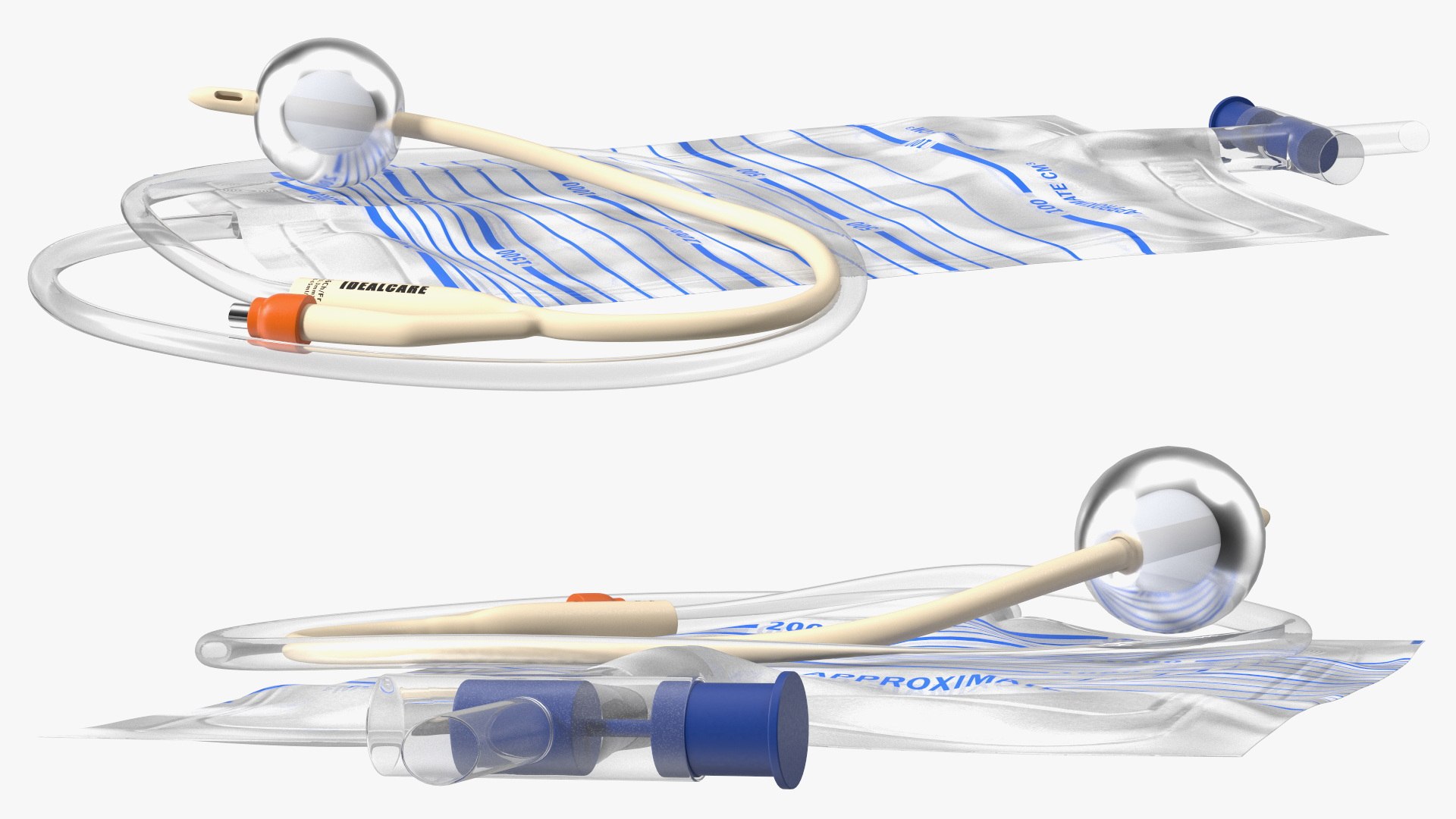Silicone Coated Idealcare Foley Catheter 3D Model - TurboSquid 2097779