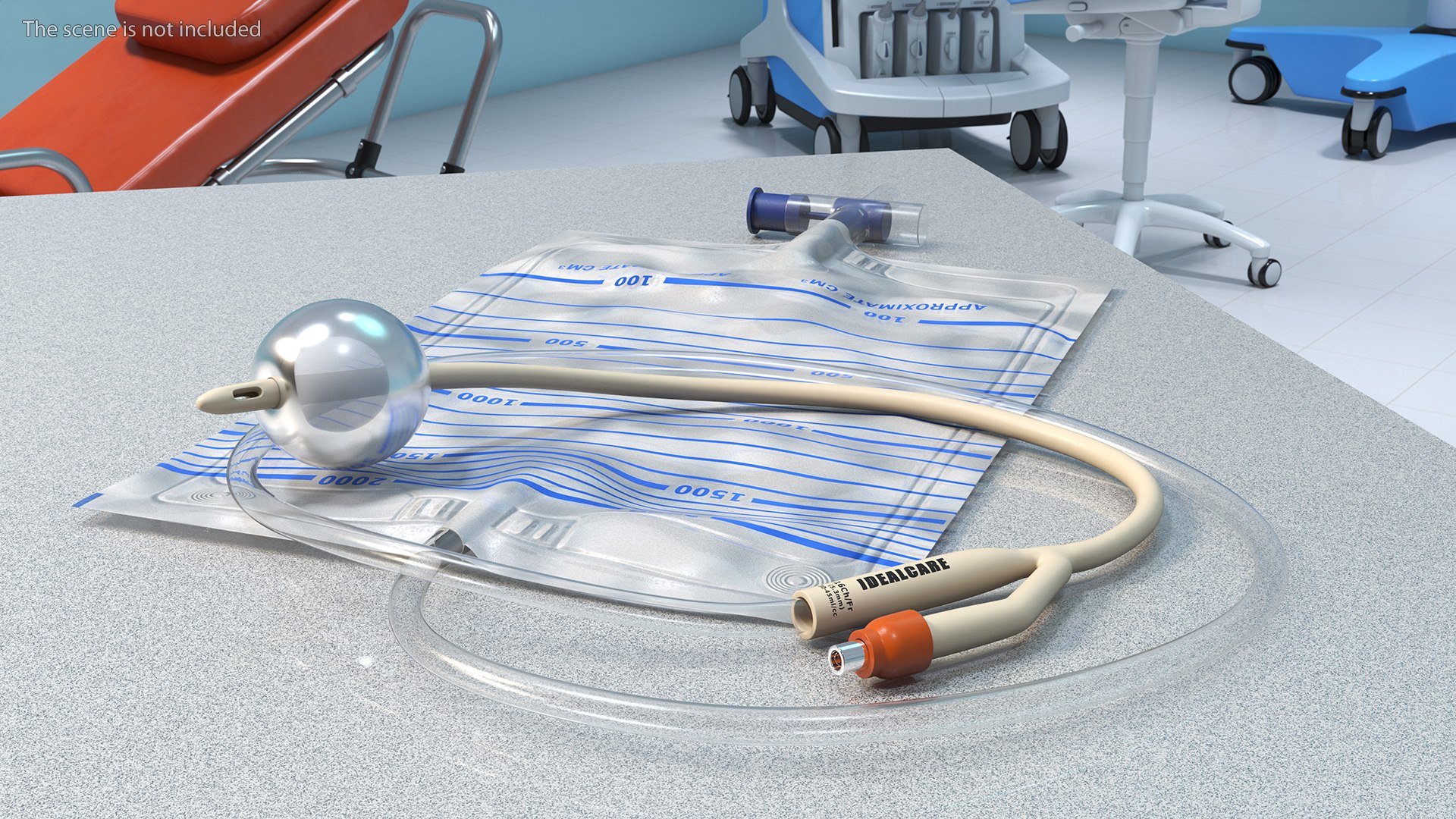 Silicone Coated Idealcare Foley Catheter 3D Model - TurboSquid 2097779