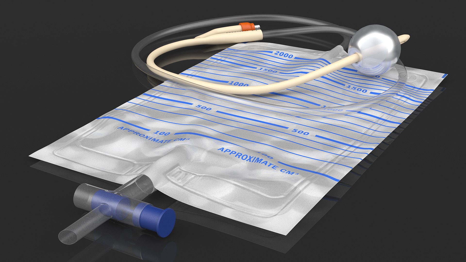 Silicone Coated Idealcare Foley Catheter 3D Model - TurboSquid 2097779