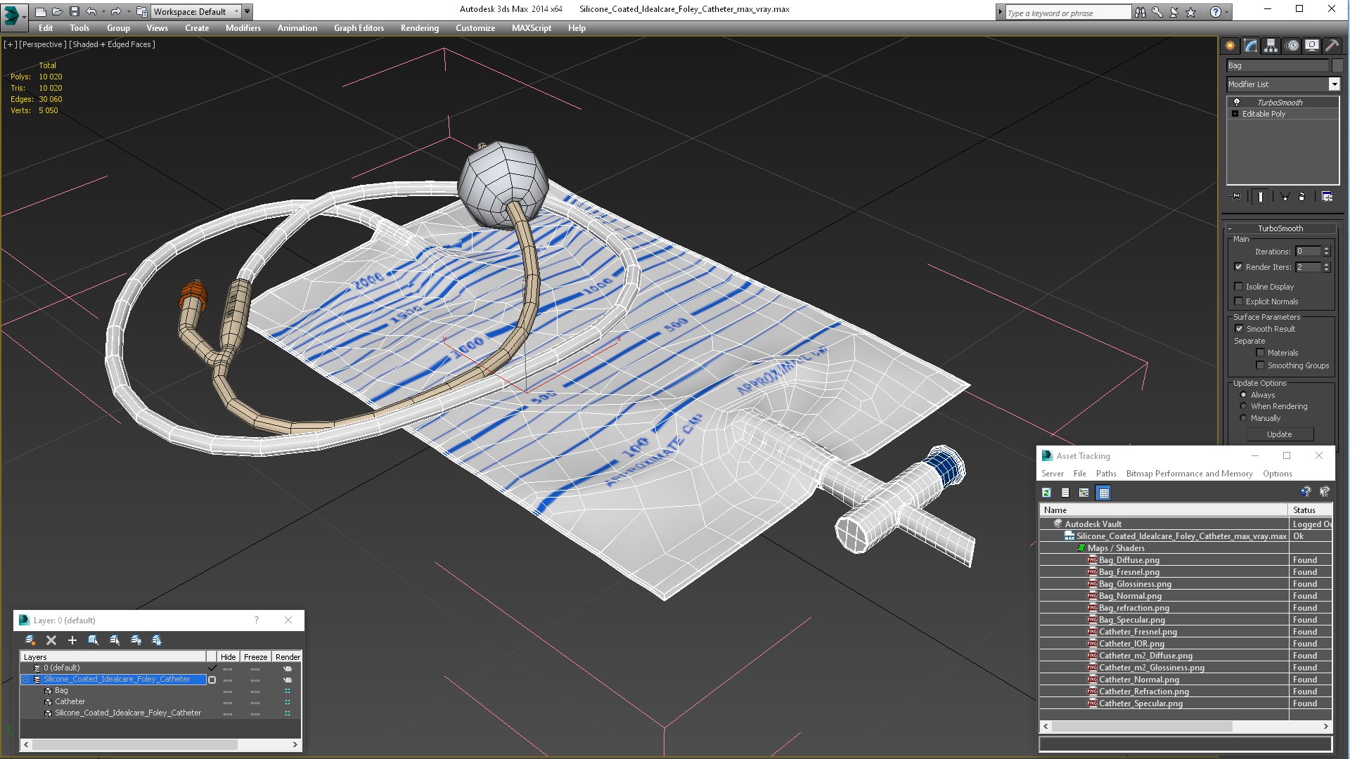 Silicone Coated Idealcare Foley Catheter 3D Model - TurboSquid 2097779