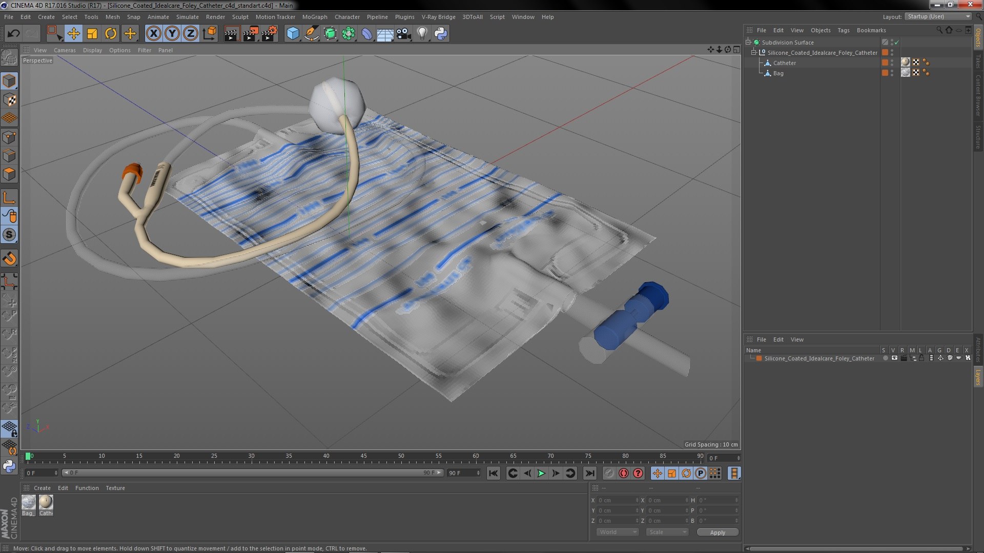 Silicone Coated Idealcare Foley Catheter 3D Model - TurboSquid 2097779