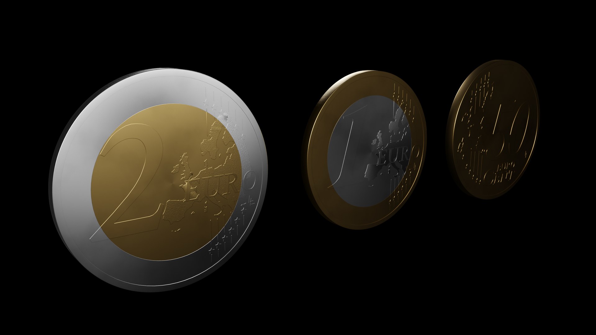 Euro Coins Full Pack 3D Model - TurboSquid 1791102