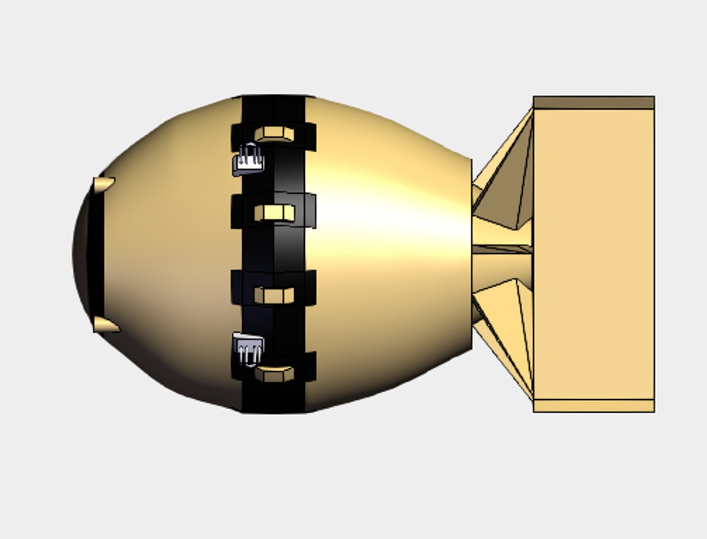 3D Fat Man Bomb - TurboSquid 1534620