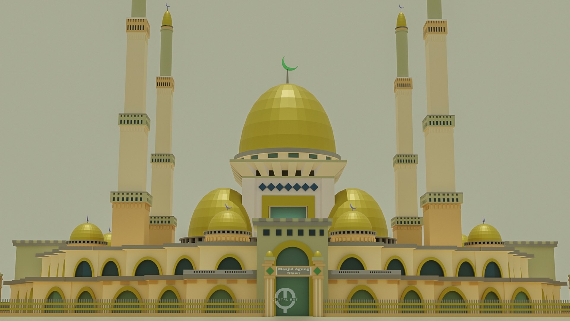 Mosque gold Lowpoly 3D model - TurboSquid 1862775