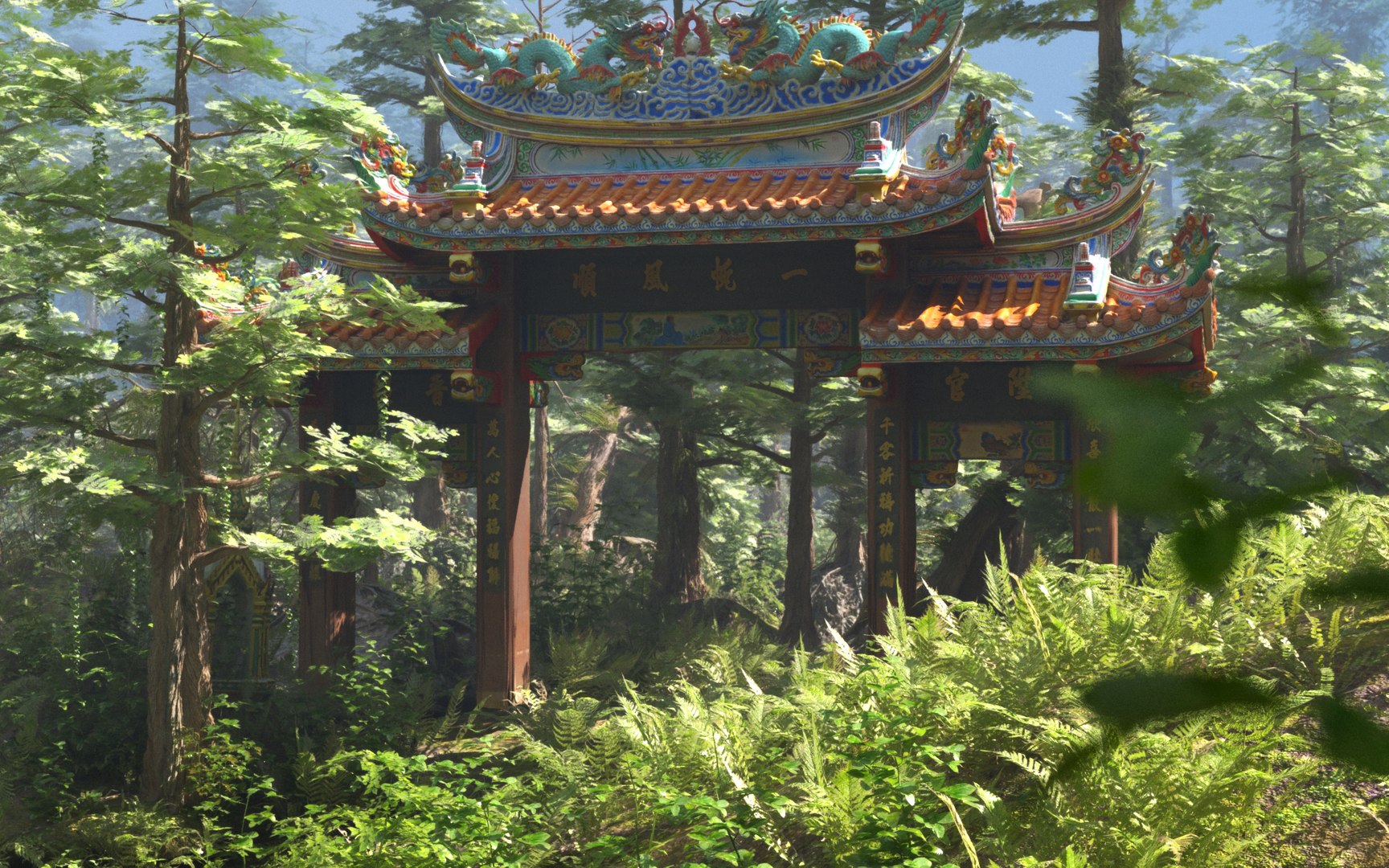 3D Japan Forest Temple - TurboSquid 1916065