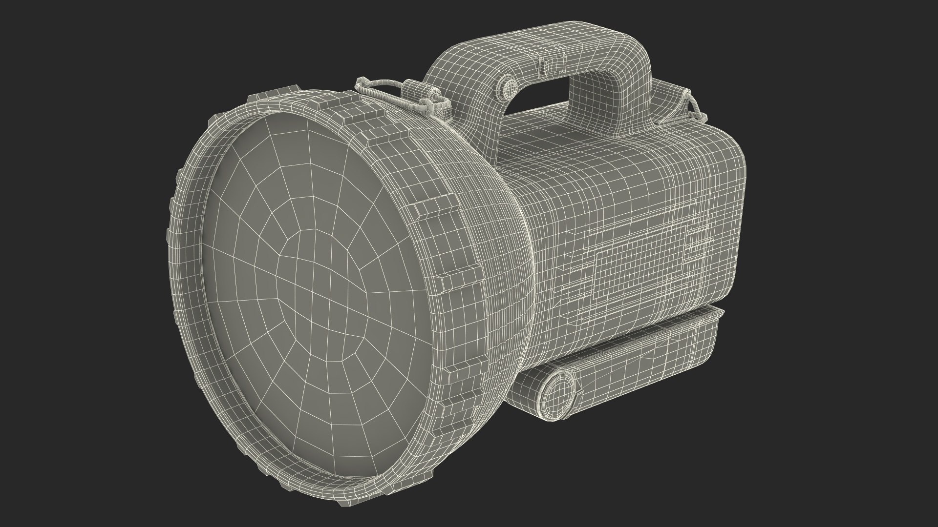 Digitals Long Range LED Searchlight Black Model - TurboSquid 2149910