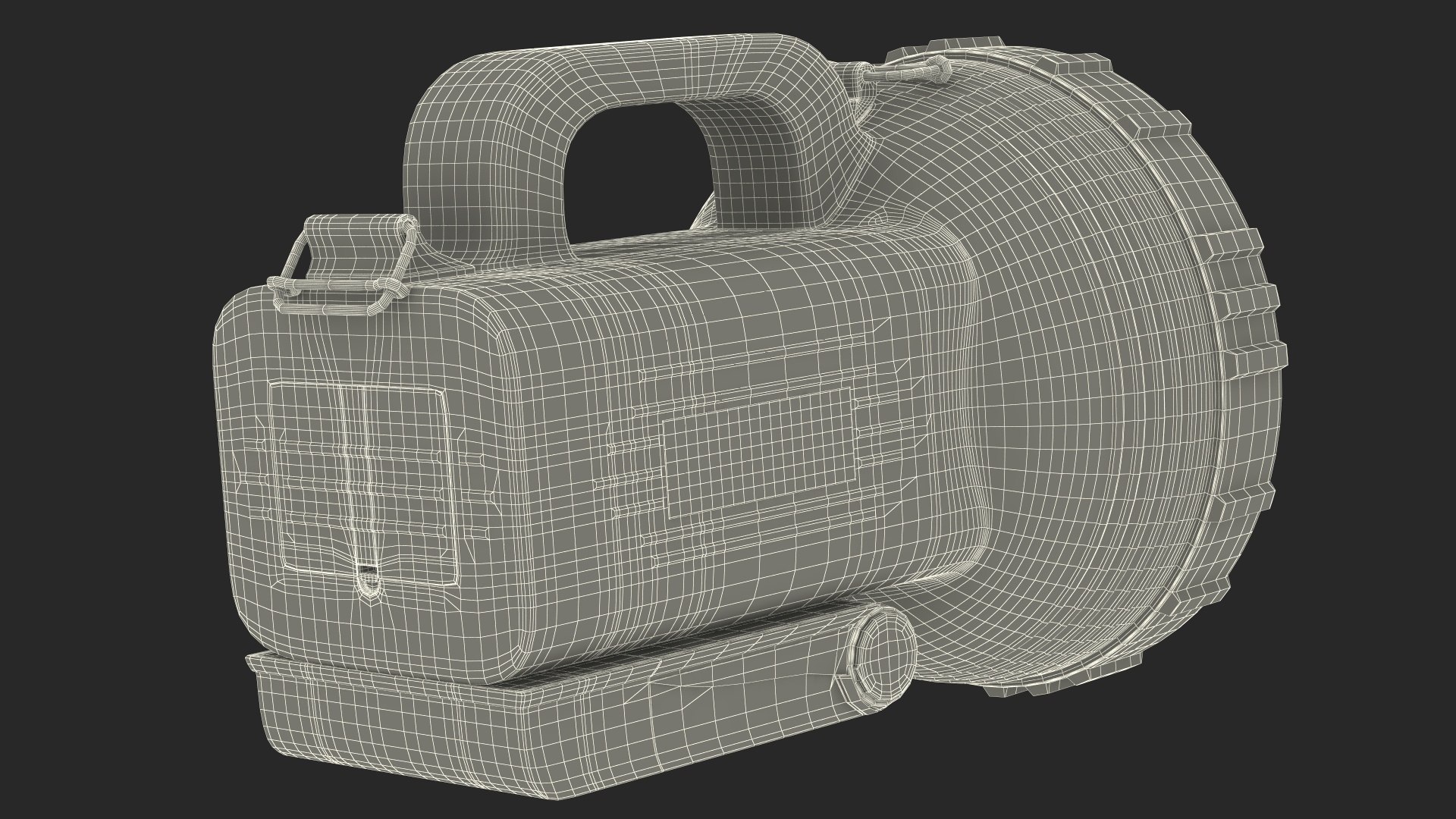 Digitals Long Range LED Searchlight Black model - TurboSquid 2149910