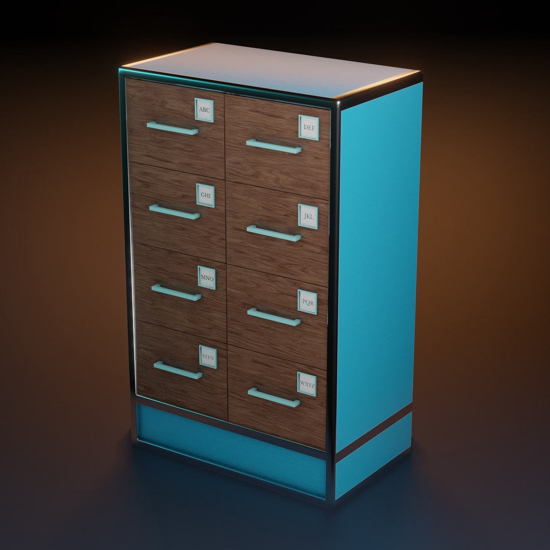 Realistic Medical Archive Cabinet Model - TurboSquid 1641908