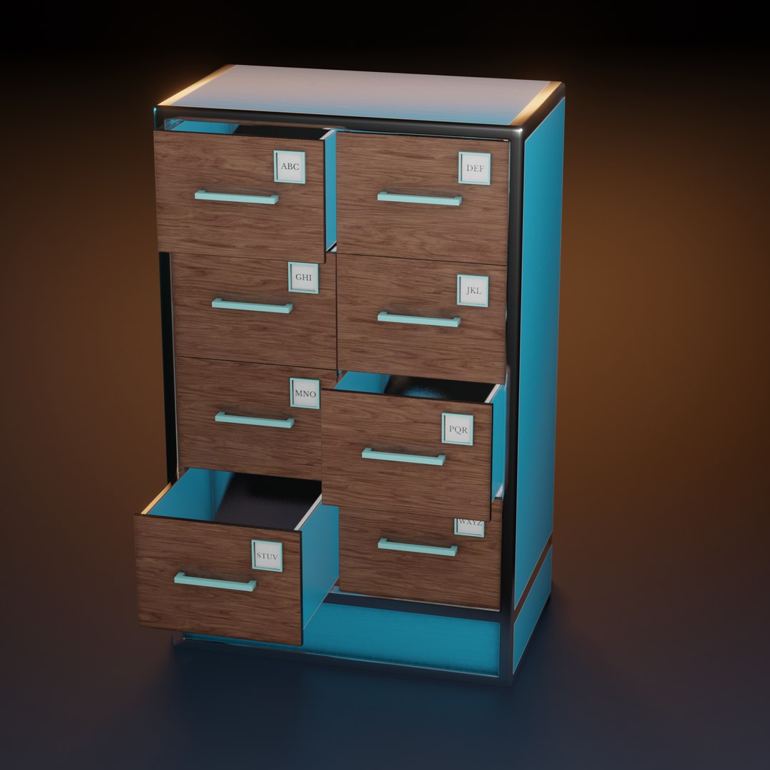Realistic Medical Archive Cabinet Model - TurboSquid 1641908
