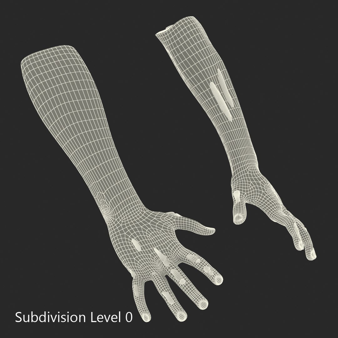 3d model zombie hands pose 3