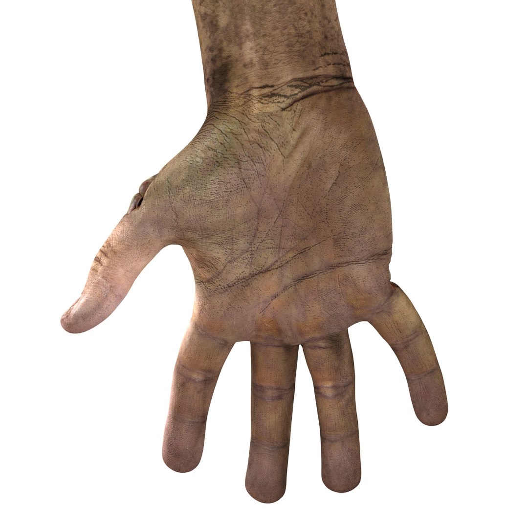 3d model zombie hands pose 3