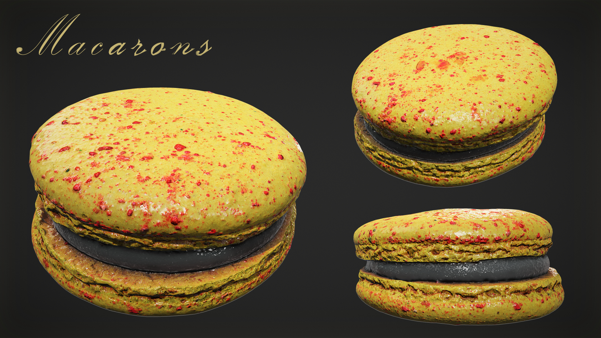 3D Macarons model - TurboSquid 1771160