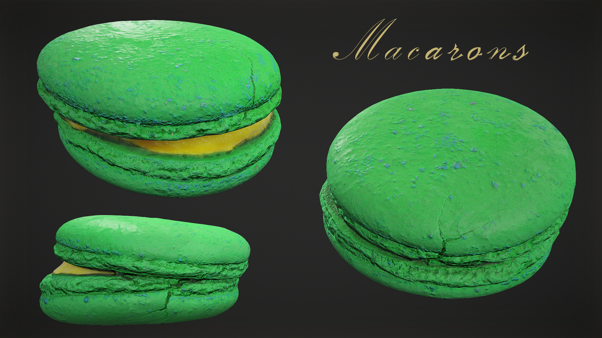 3D Macarons model - TurboSquid 1771160