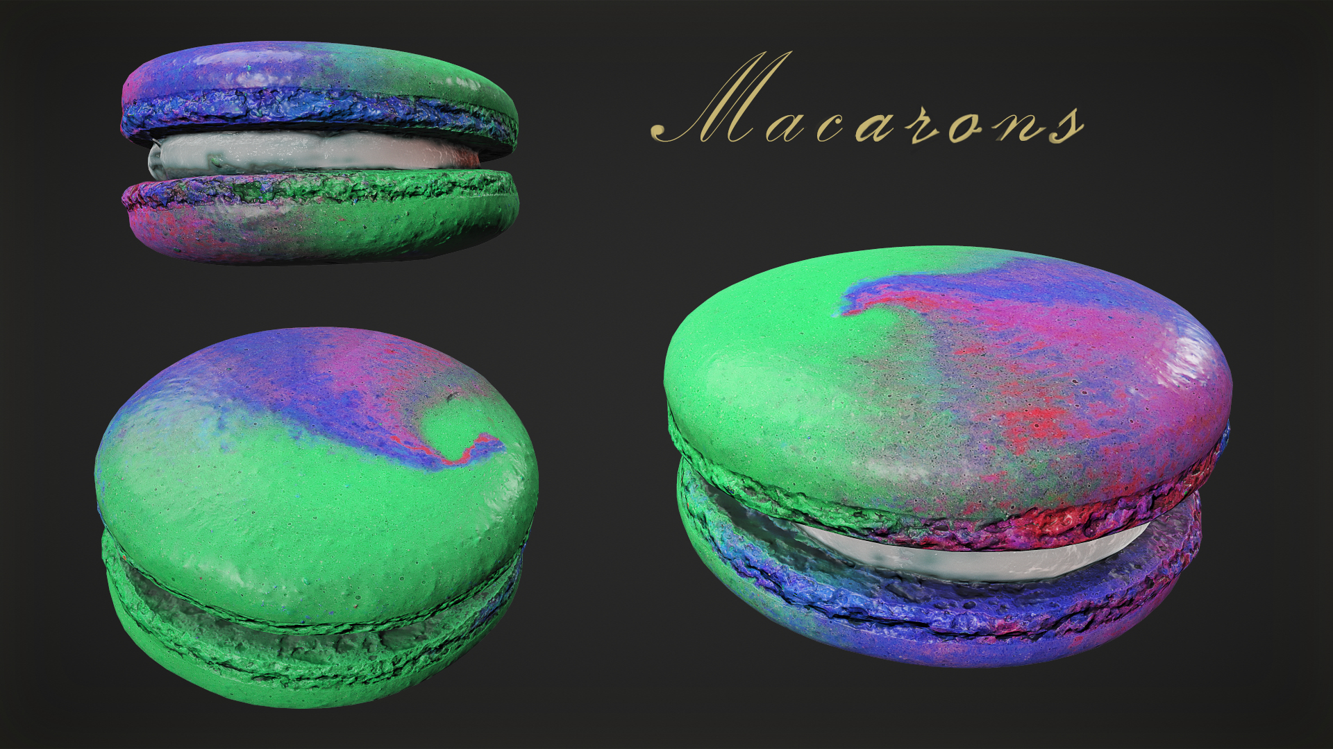 3D Macarons model - TurboSquid 1771160