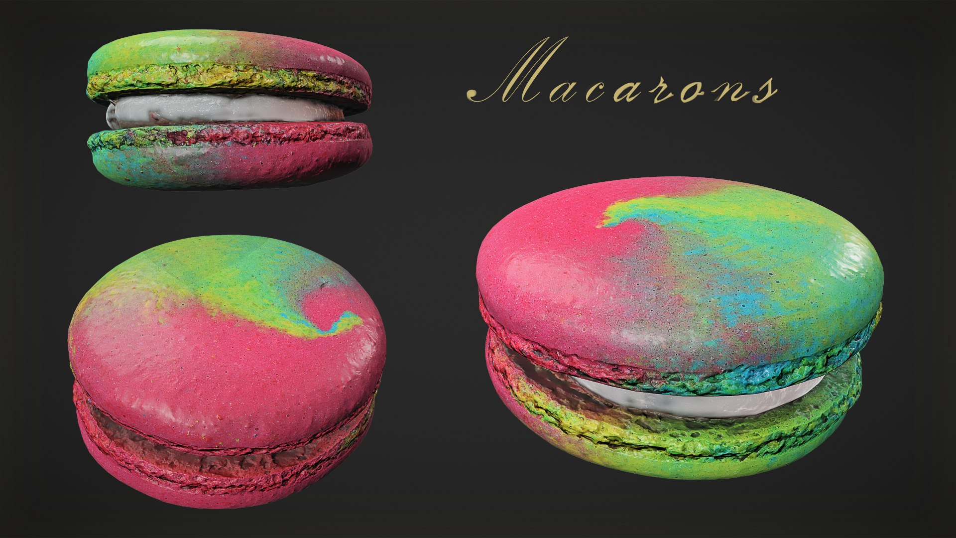 3D Macarons Model - TurboSquid 1771160