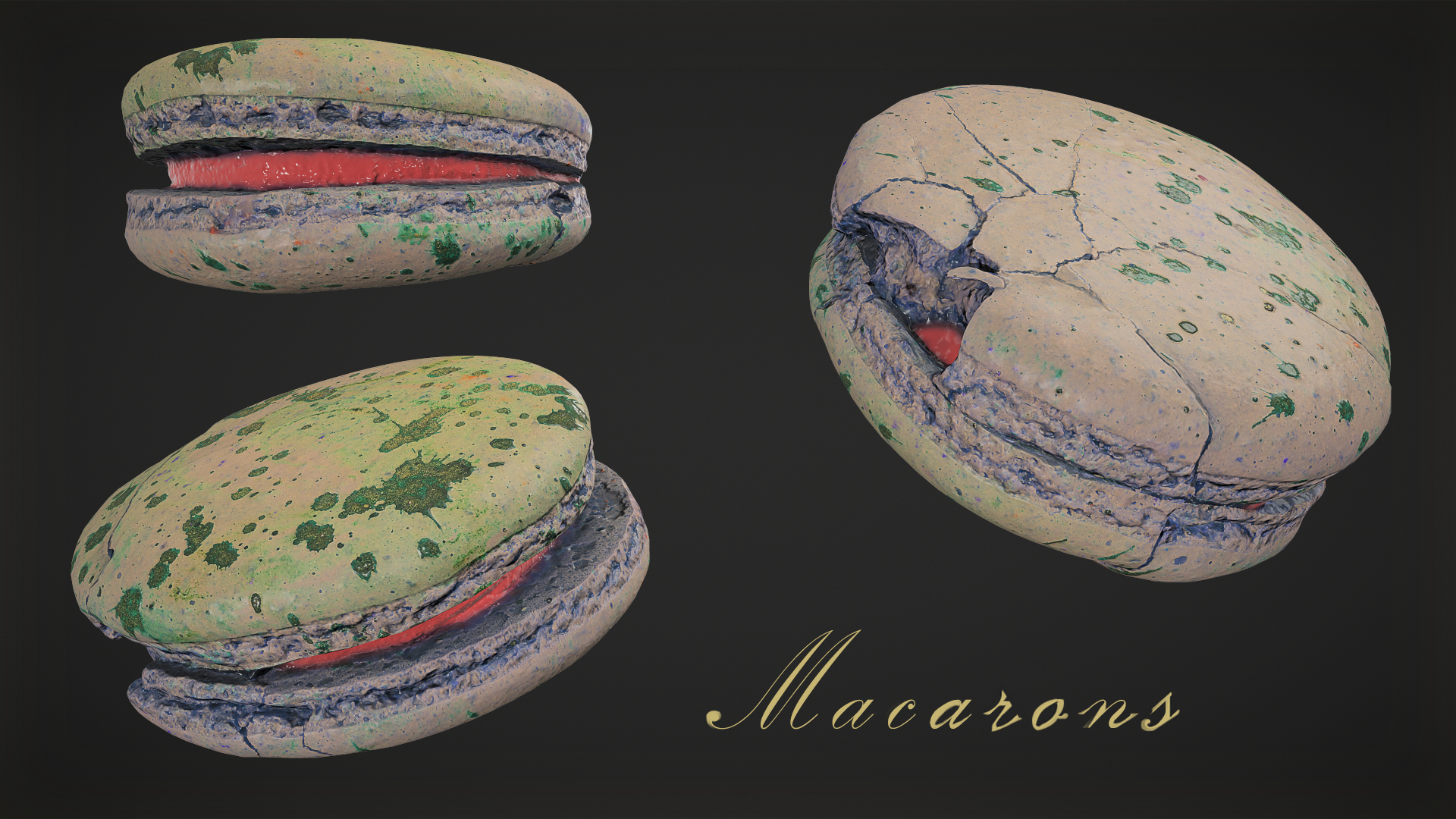 3D Macarons model - TurboSquid 1771160
