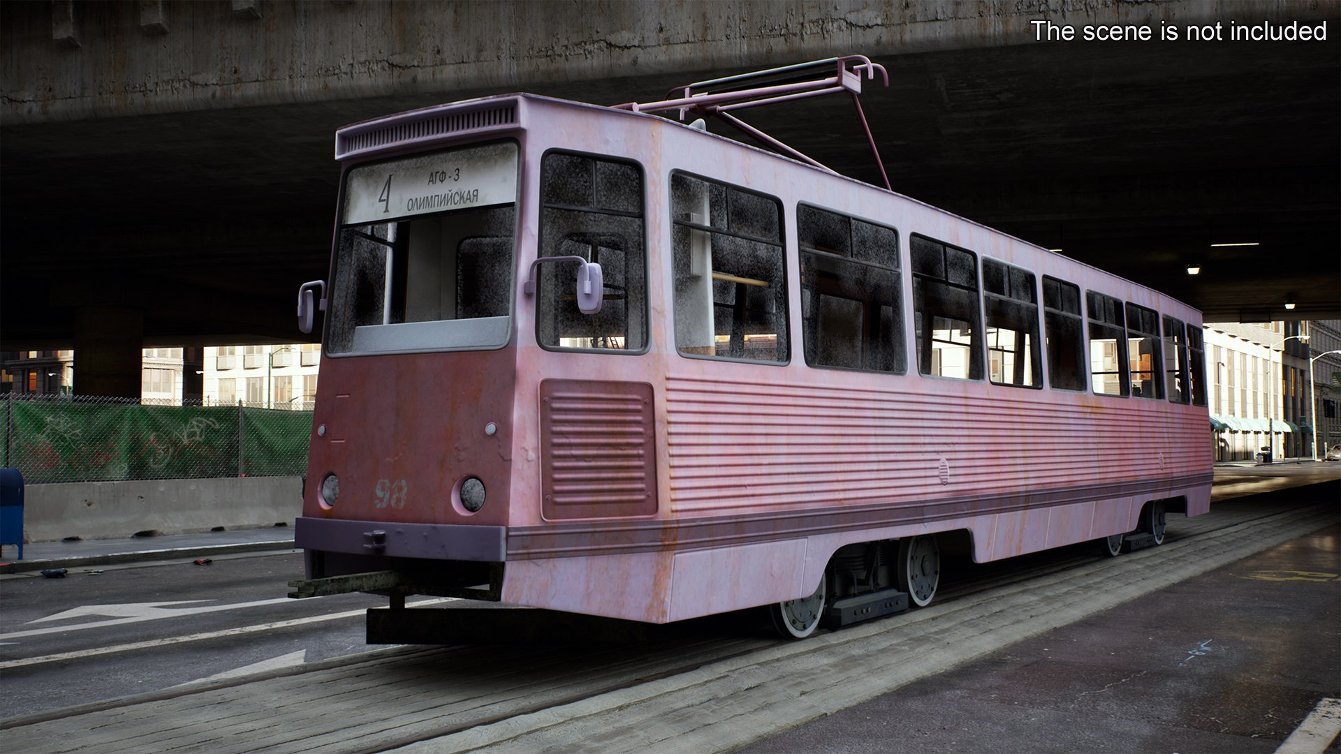 3D model Retro Tram KTM-5 Old Rigged for Maya - TurboSquid 2134259