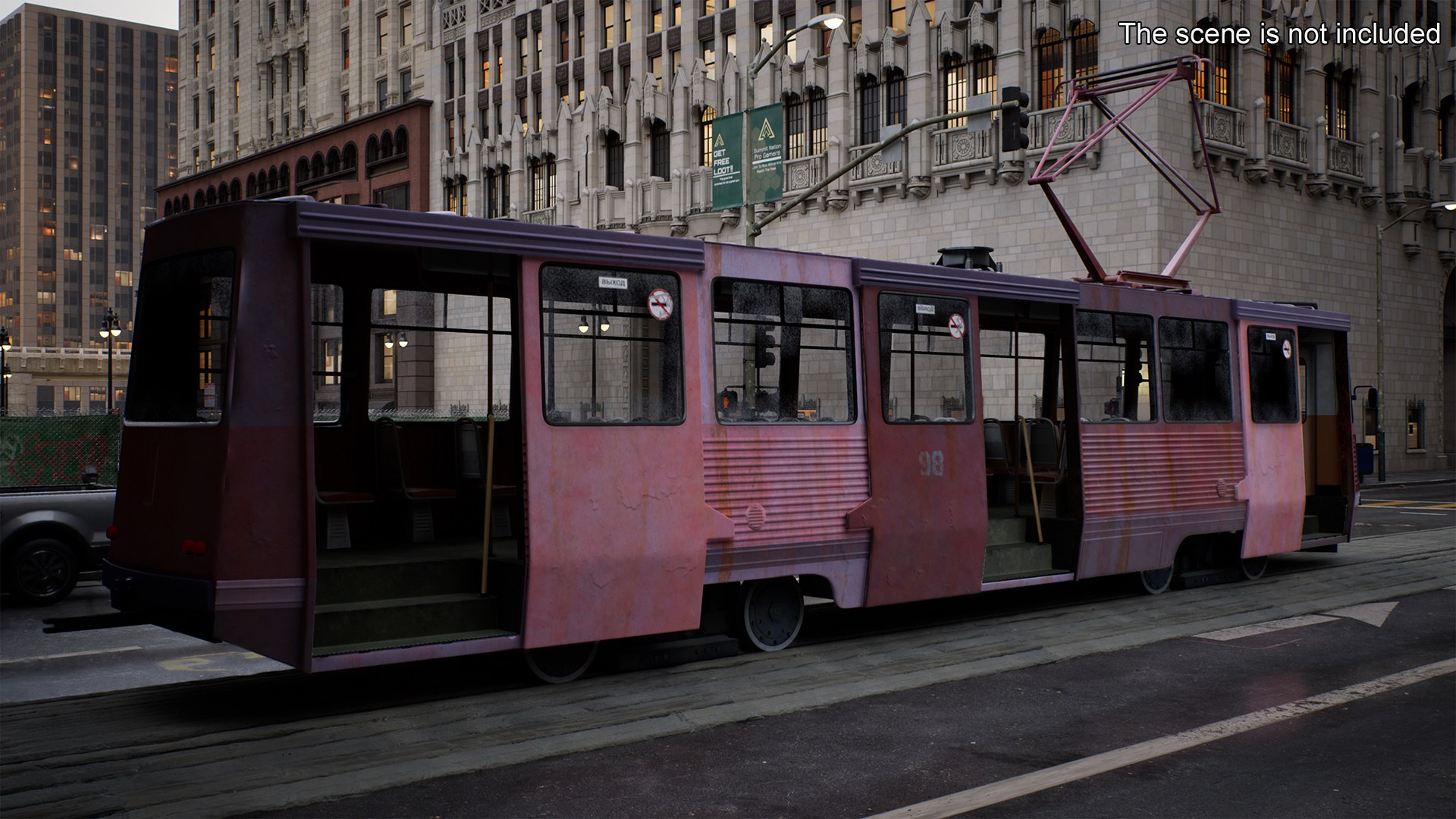 3D model Retro Tram KTM-5 Old Rigged for Maya - TurboSquid 2134259
