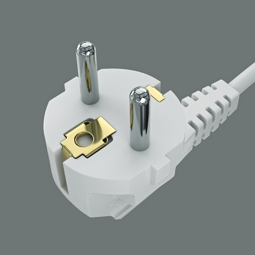 3d euro plug model