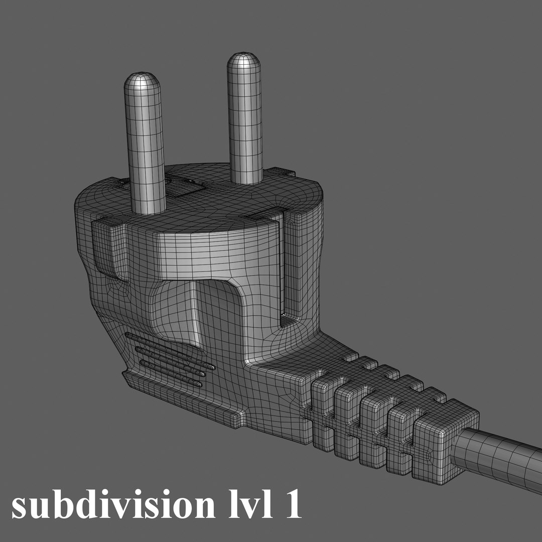 3d euro plug model