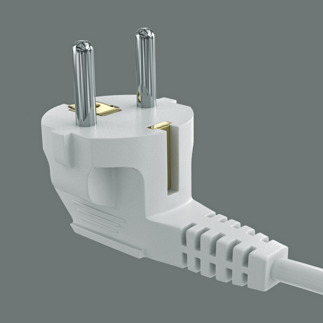 3d euro plug model