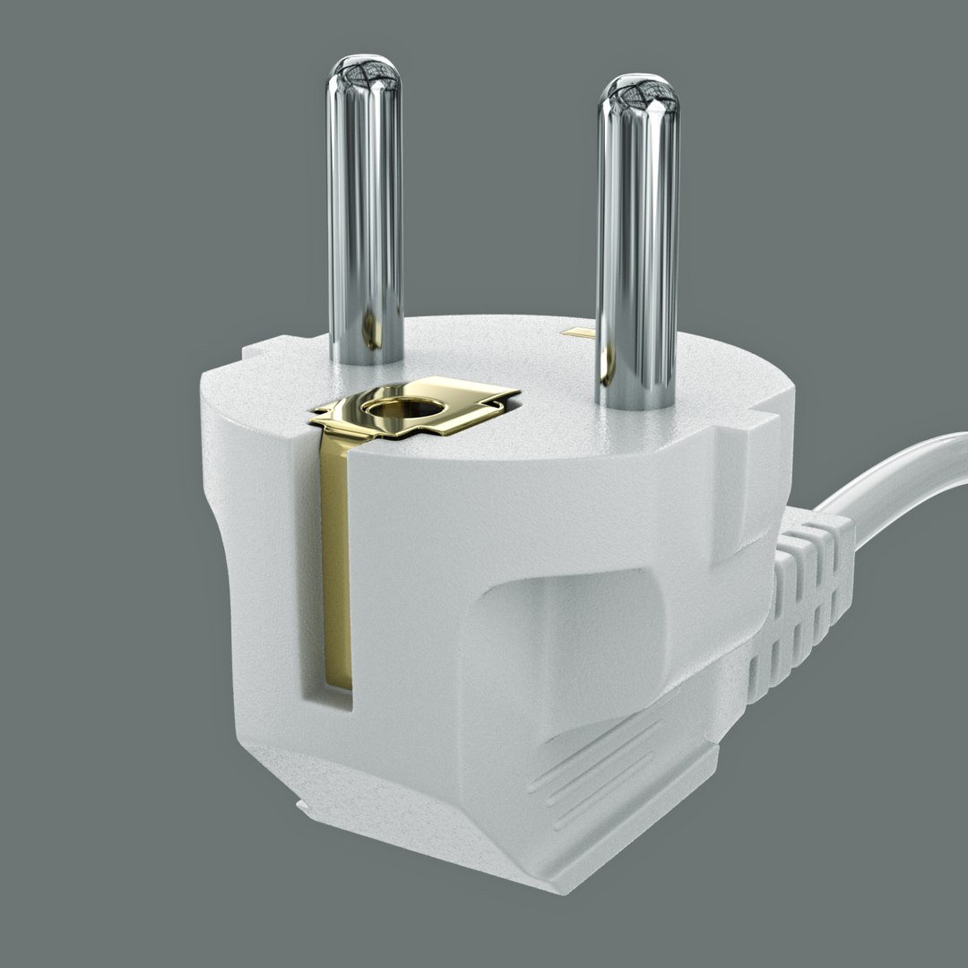 3d euro plug model
