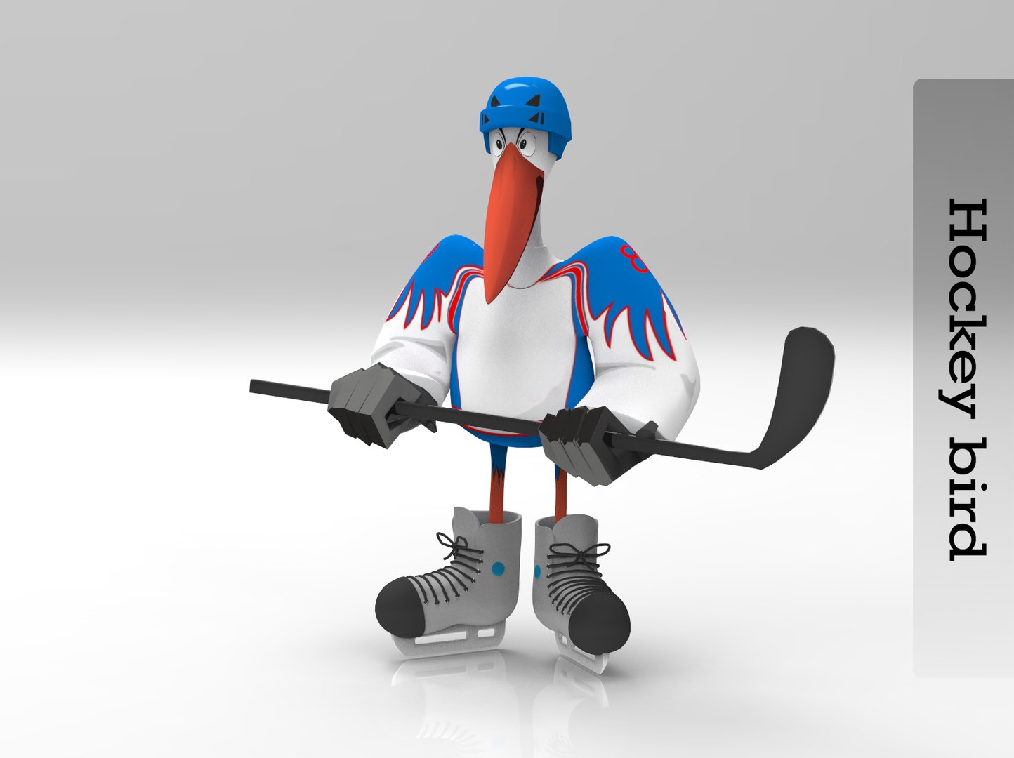 Hockey Bird 3d Fbx