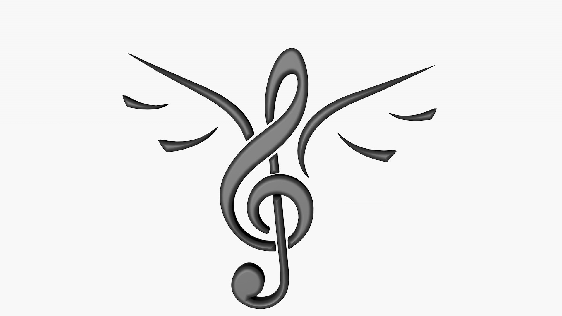 Treble clef model - TurboSquid 1787128