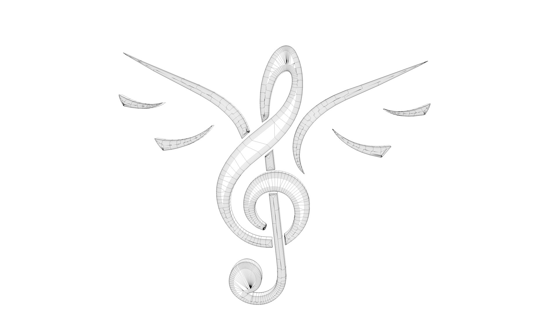 Treble clef model - TurboSquid 1787128