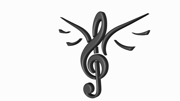 Treble clef model - TurboSquid 1787128