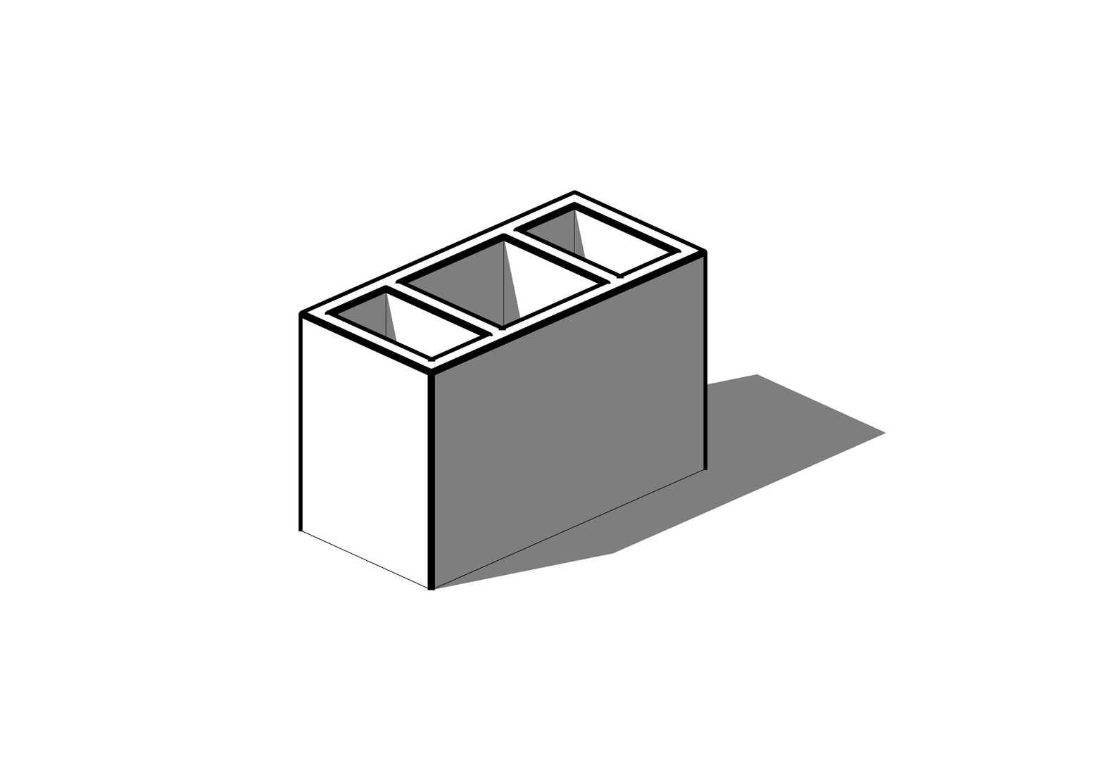 3d Model Vertical Block