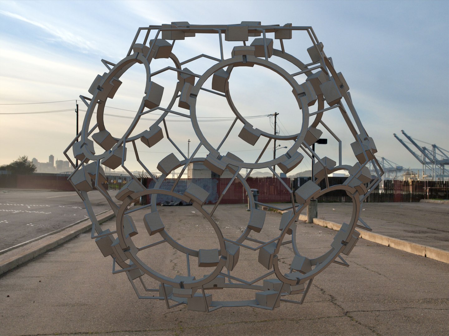 3D Wireframe Shape Geometric Companion Dodecahedron Model - TurboSquid ...
