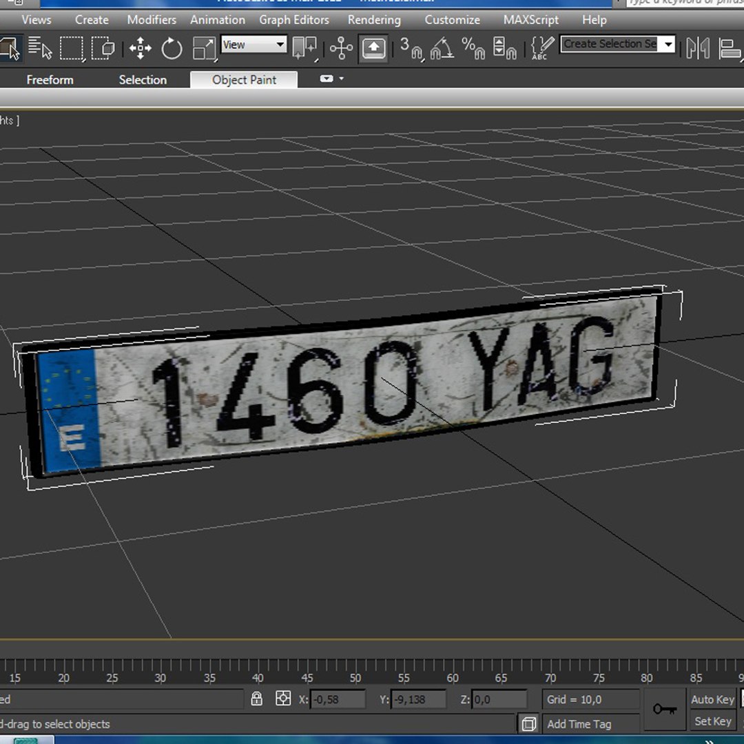 License Plate 3d Model